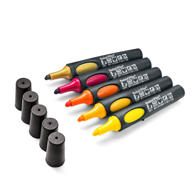 Neuland No.One®, wedge nib 2-6 mm, 5/color sets - 17 Sunset
